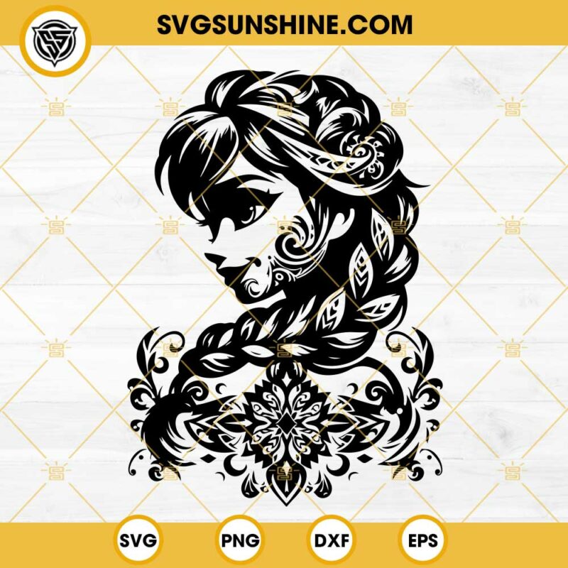 Anna Frozen Mandala Art SVG