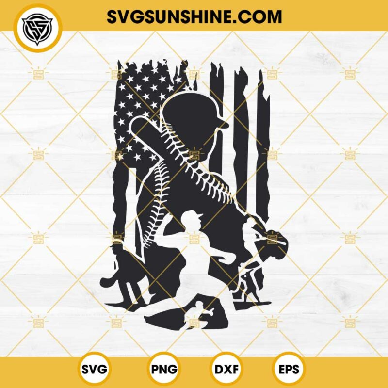 Baseball American Flag SVG, USA Baseball Team SVG