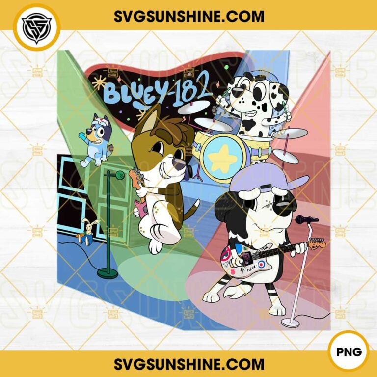 Bluey Blink 182 PNG, Bluey 182 Band PNG, Blink 182 PNG