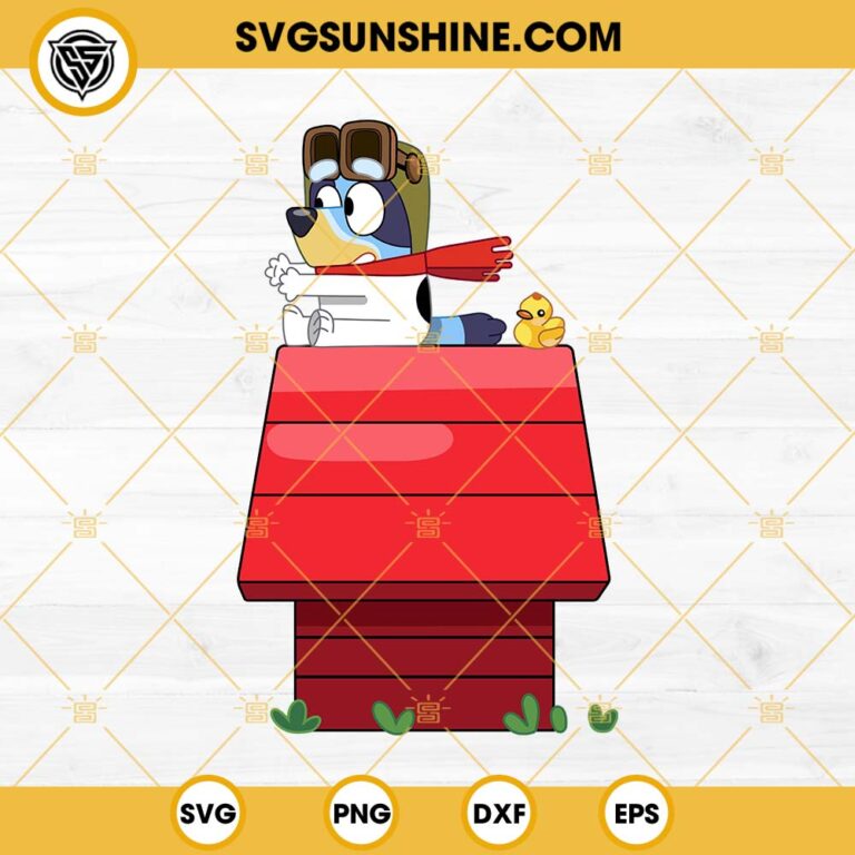 Bluey Snoopy SVG, Bluey The Peanuts SVG, Bluey SVG, Snoopy SVG