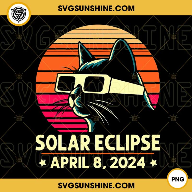 Cat Total Solar Eclipse 2024 PNG, Cat Solar Eclipse PNG