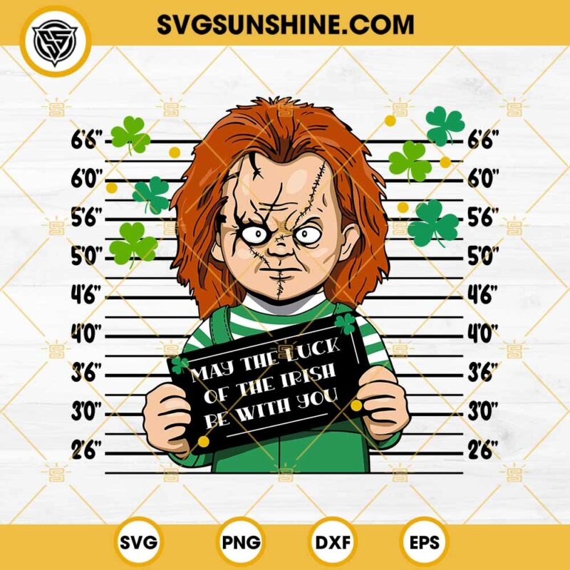 Chucky St Patricks Day SVG, Chucky Shamrock 4 Leaf Clover SVG PNG EPS ...