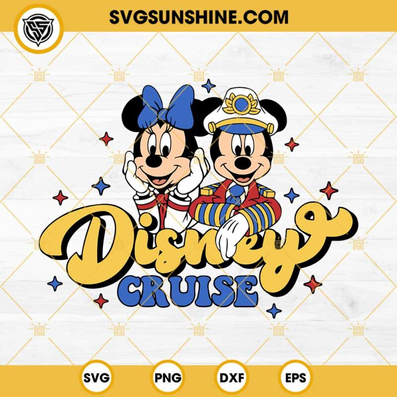 Disney Cruise Mickey Mouse SVG, Mouse Captain SVG, Mickey And Minnie ...