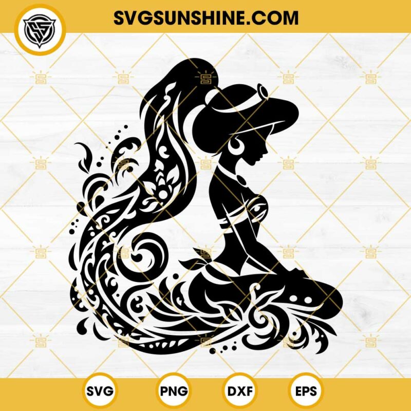 Disney Jasmine aladin SVG, Jasmine Mandala SVG, Zentangle SVG
