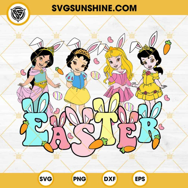 Disney Princess Happy Easter SVG, Snow White Easter Bunny SVG, Disney ...