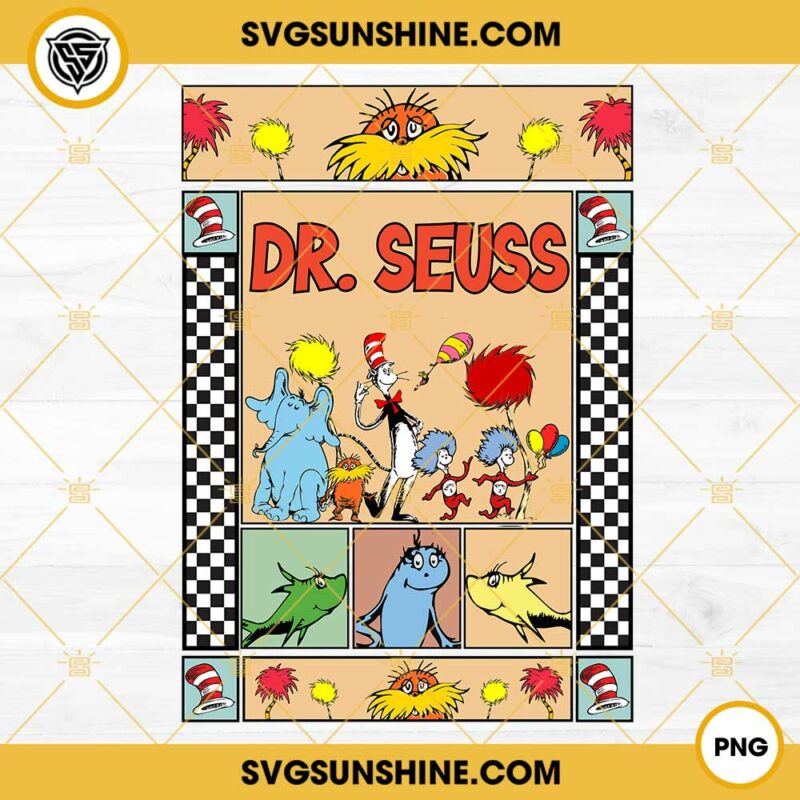 Dr. Seuss Characters PNG, The Lorax PNG, Cat In The Hat Balloons PNG