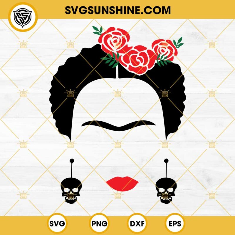 Frida Kahlo Svg, Mexican Art Self Portrait Svg, Feminist Icon Svg Png ...