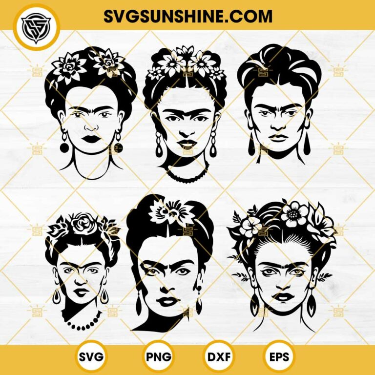 Frida Kahlo Silhouette SVG Bundle, Frida Kahlo Bundle SVG PNG DXF EPS
