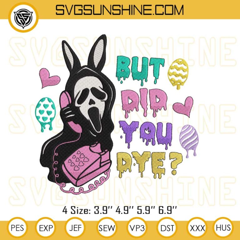 Ghostface Scream Easter Embroidery Design Files, Horror Ghostface ...