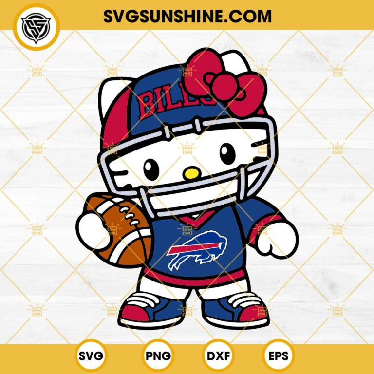 Hello Kitty Buffalo Bills SVG, Hello Kitty Football SVG