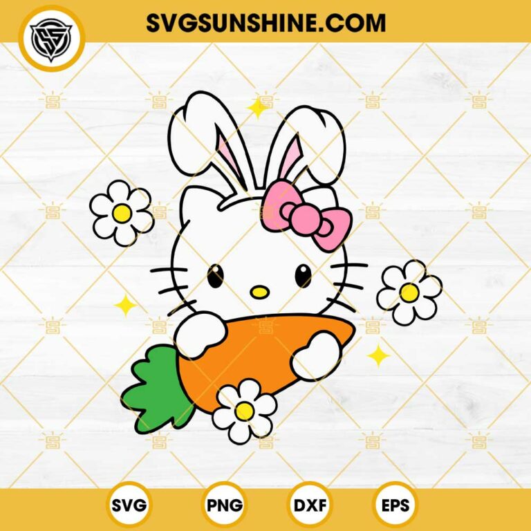 Hello Kitty With Easter Eggs SVG, Easter Bunny SVG, Hello Kitty Easter ...