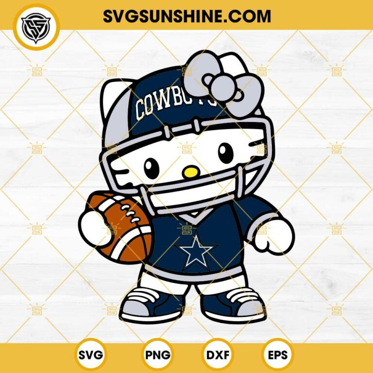 Hello Kitty Football Dallas Cowboys SVG