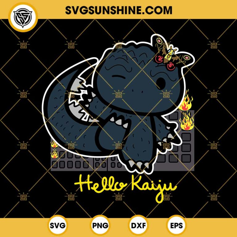 Hello Kitty Godzilla SVG PNG DXF EPS Cut Files