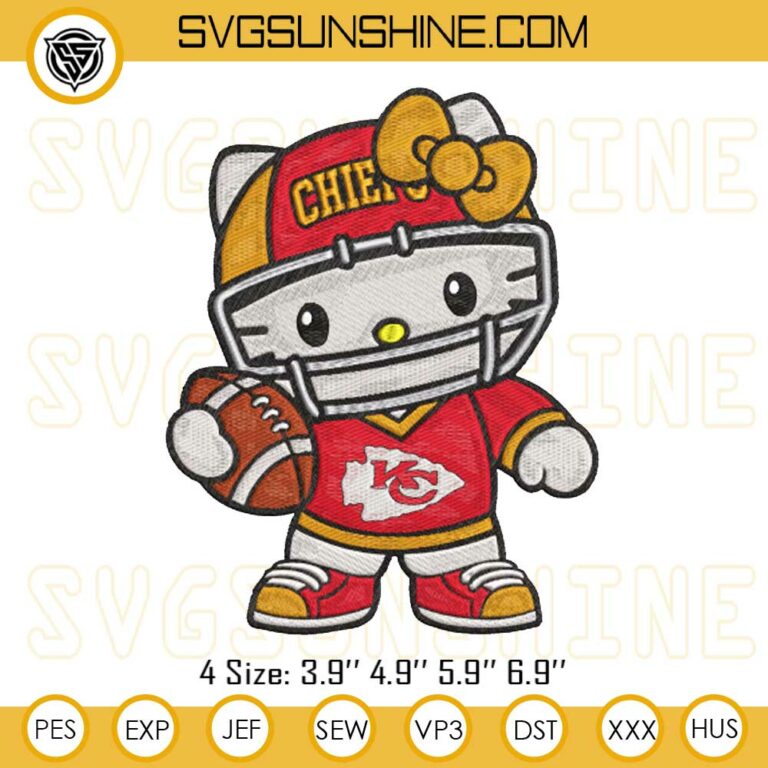 Hello Kitty Kansas City Chiefs Embroidery Designs, Kitty Chiefs KC ...