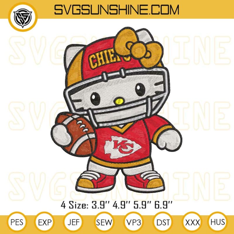 Hello Kitty Kansas City Chiefs Embroidery Designs, Kitty Chiefs KC ...