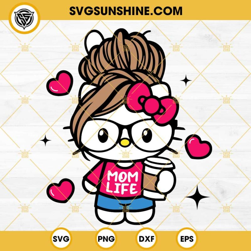 Hello Kitty Mom Life SVG, Hello Kitty Mother's Day SVG