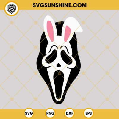 Ghostface Bunny Easter SVG, Scary Scream Easter SVG, Horror Movie ...