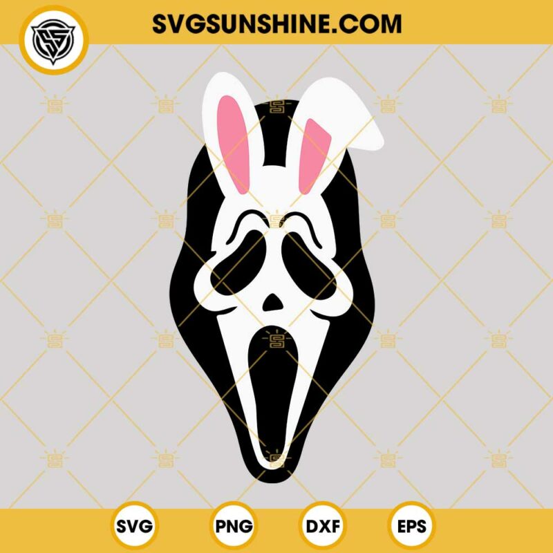 Ghostface Bunny Easter SVG, Scary Scream Easter SVG, Horror Movie ...