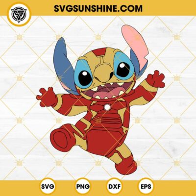 Iron Man Stitch SVG, Avenger Iron Man Stitch SVG PNG EPS DXF File