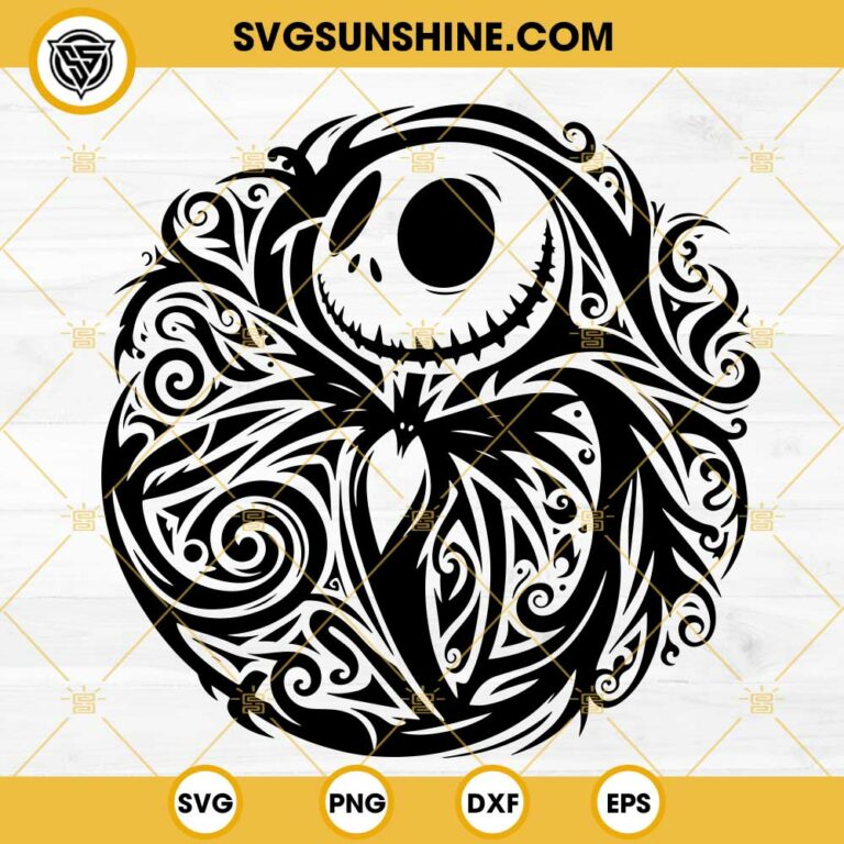 Jack Skellington SVG, Mandala SVG, Zentangle SVG
