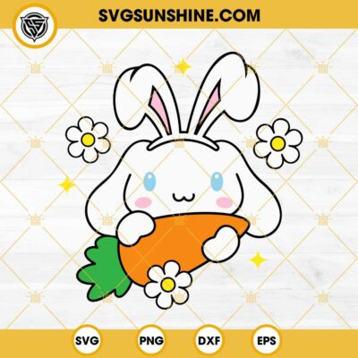 Kitty Cinnamoroll Easter SVG, Happy Easter Bunny Cinnamoroll SVG