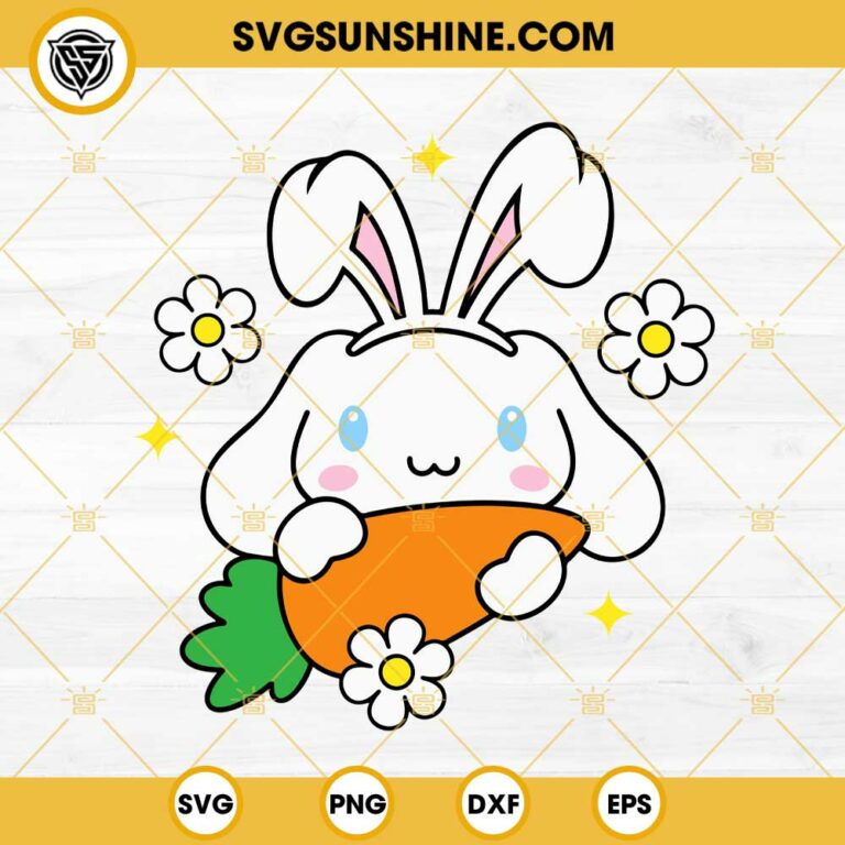 Kitty Cinnamoroll Easter SVG, Happy Easter Bunny Cinnamoroll SVG