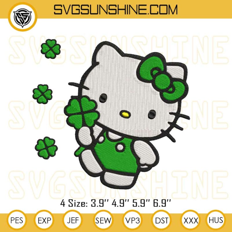 Hello Kitty St Patricks Day Embroidery Designs, Hello Kitty Lucky ...