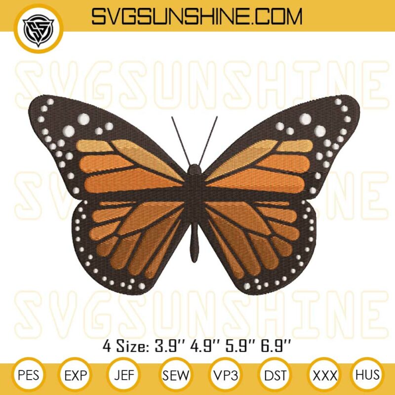 Monarch Butterfly Machine Embroidery Designs