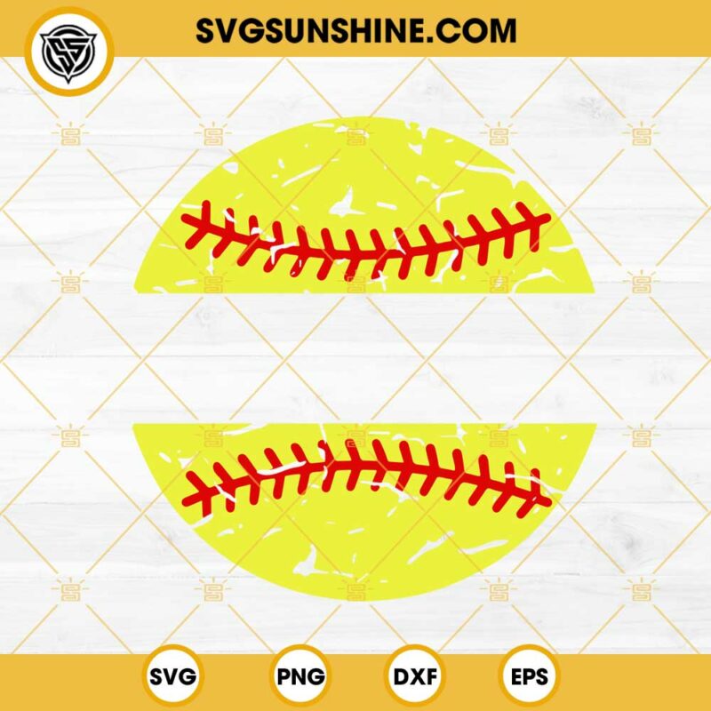 Softball Frame SVG, Monogram Softball SVG PNG DXF EPS Files