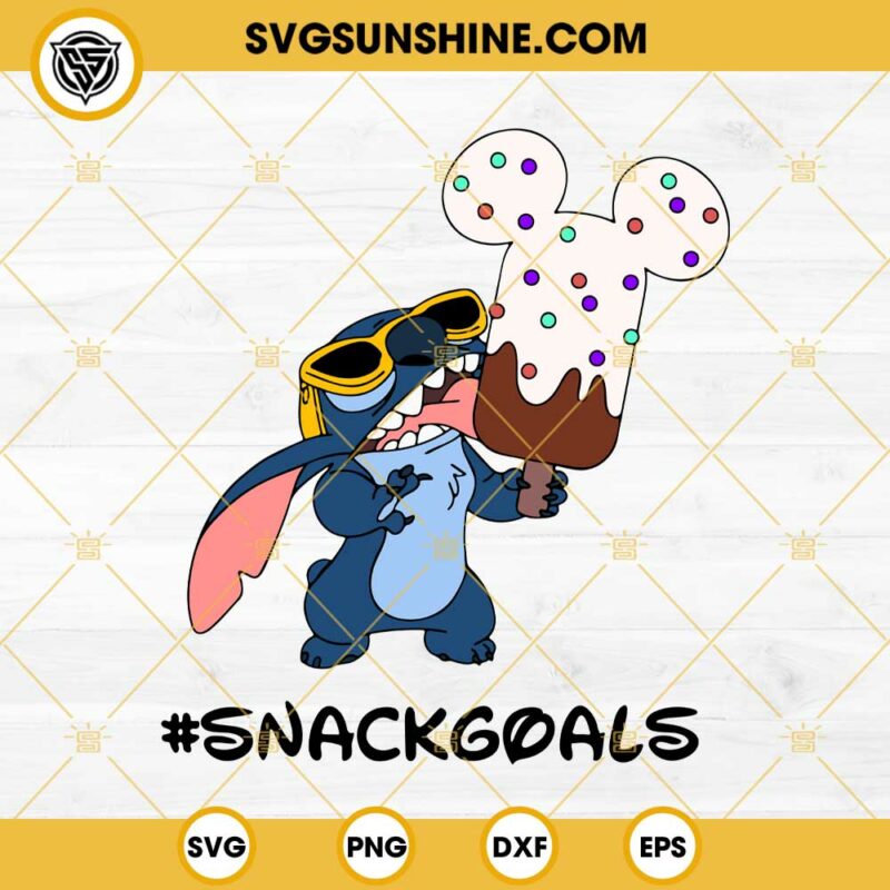 Stitch Ice Cream SVG, Stitch Snackgoals SVG PNG EPS DXF File