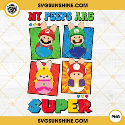 Super Mario My Peeps Are Super PNG, Super Mario Easter Bunny PNG, Super ...