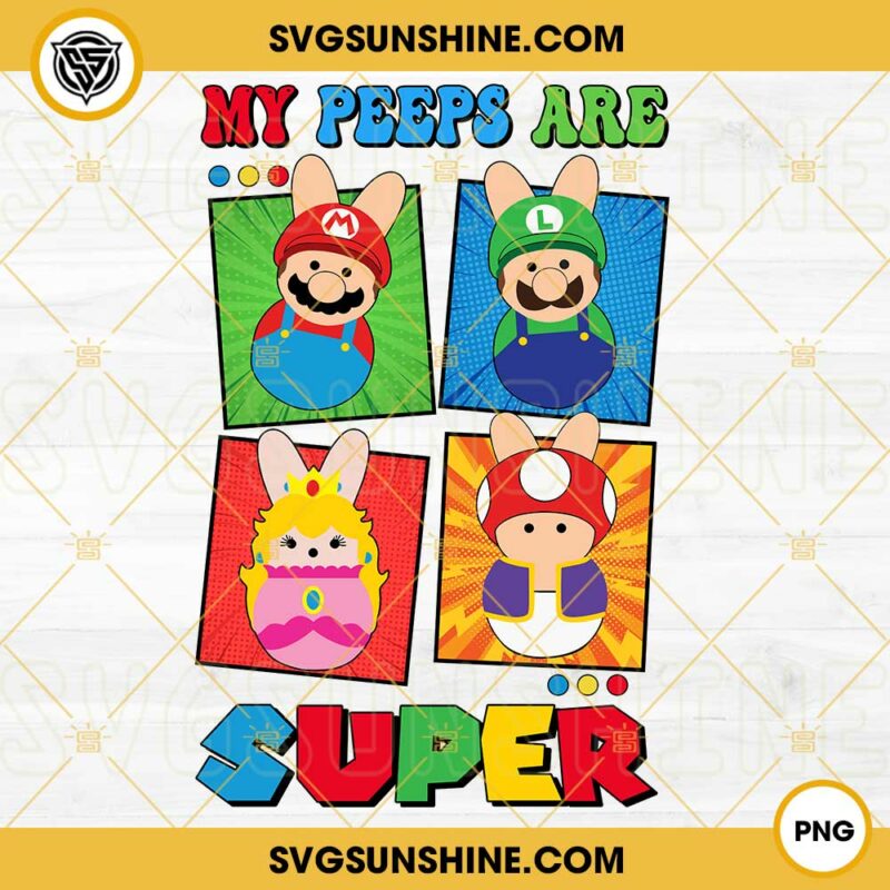 Super Mario My Peeps Are Super PNG, Super Mario Easter Bunny PNG, Super ...