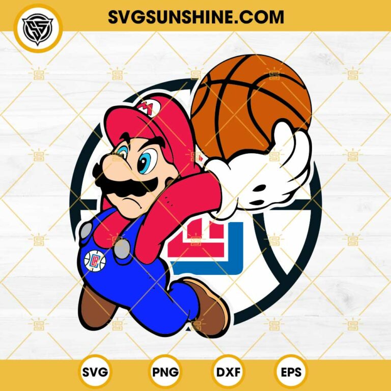 Super Mario NBA LA Clippers SVG PNG DXF EPS FIle