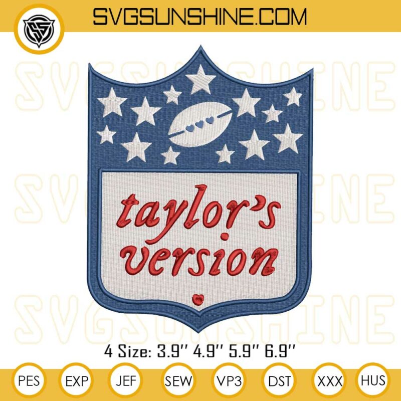Taylor Swift Version Embroidery Design, Taylor Swift Football ...