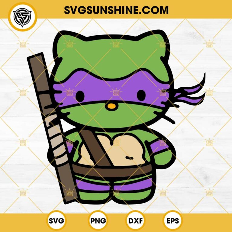 Hello Kitty Teenage Mutant Ninja Turtles SVG, Hello Kitty Donatello ...