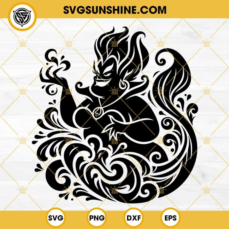 Ursula Mandala SVG, Disney The Little Mermaid SVG