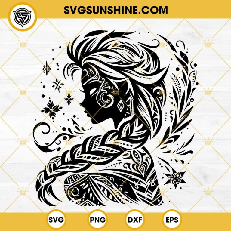 Mandala Elsa Svg Elsa Frozen Svg Zentangle Disney Princess Svg