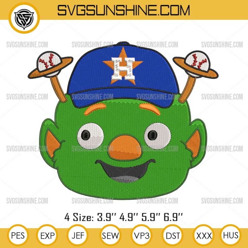 Astros Orbit Mascot Embroidery Files, Houston Astros Baseball ...