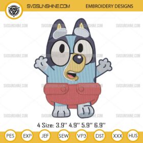 Baby Bluey Embroidery Designs, Bluey Embroidery Design Files