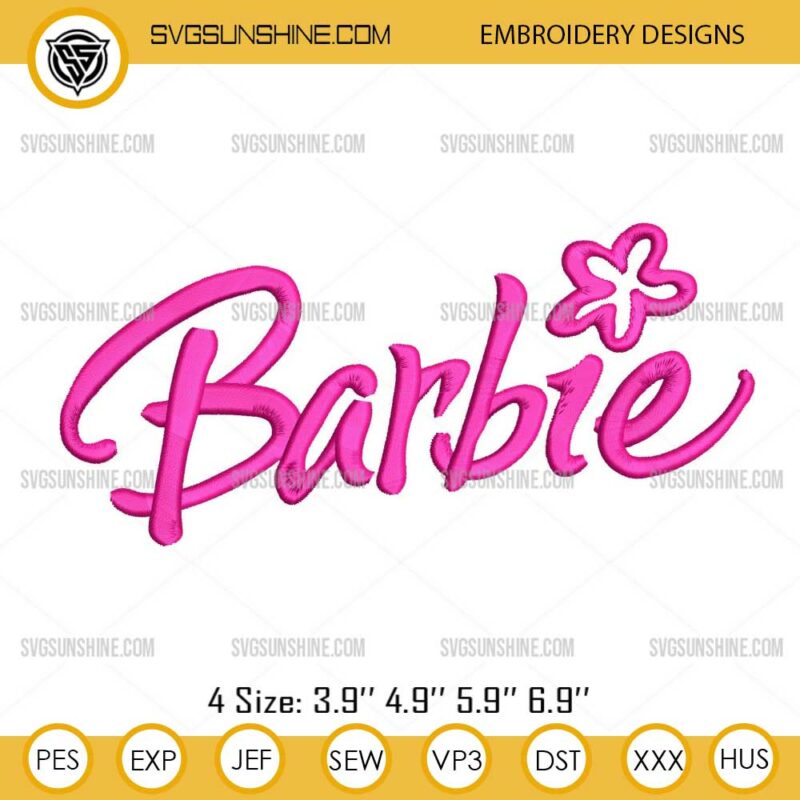 Barbie Logo Embroidery Designs, Barbie Embroidery Files