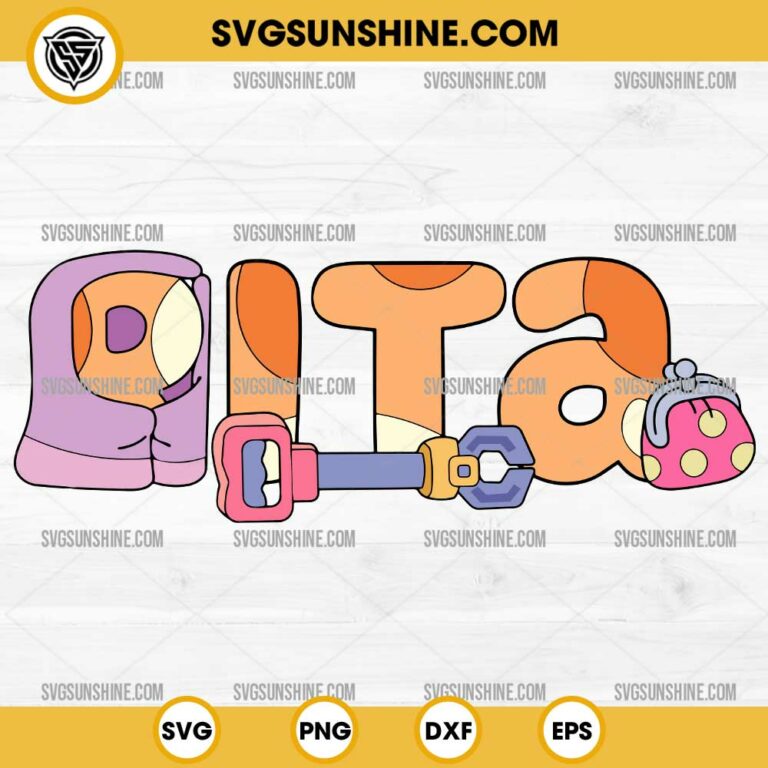 Bluey Bingo Rita SVG, Bluey Janet and Rita SVG PNG