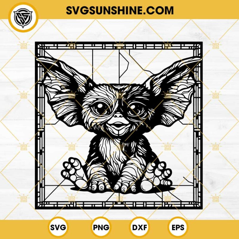 Gremlin Gizmo Mandala SVG, Gremlin Gizmo Stained Glass SVG
