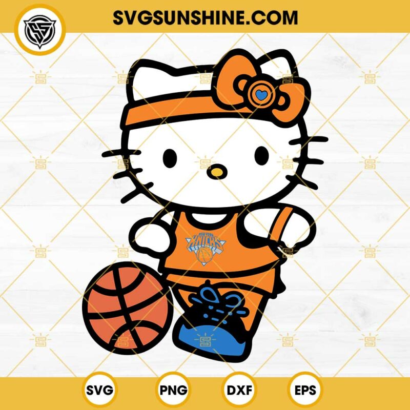Hello Kitty New York Knicks SVG, Hello Kitty Basketball SVG PNG DXF EPS
