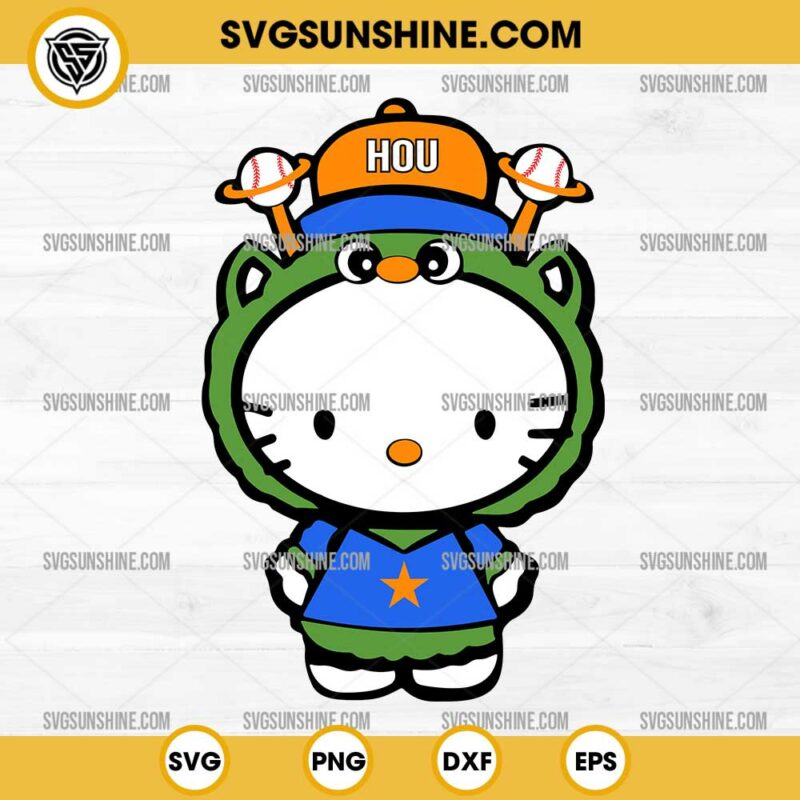 Hello Kitty Houston Astros Orbit SVG, Houston Astros Mascot SVG, Hello ...