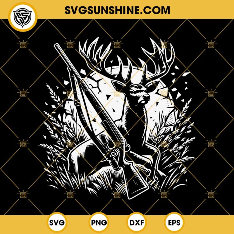 Hunting Deer SVG, Deer Silhouette SVG