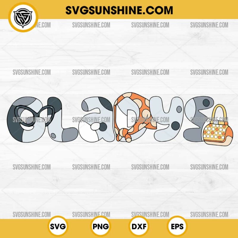 Bluey Muffin Gladys SVG, Muffin Granny Gladys SVG
