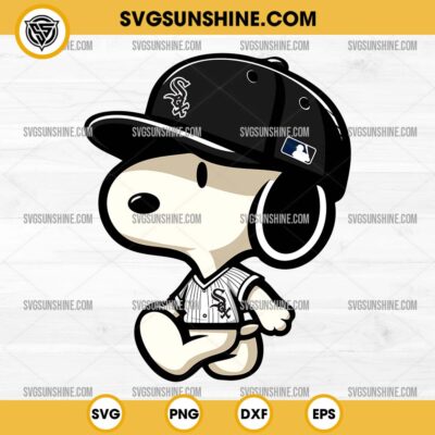 Snoopy Chicago White Sox Baseball SVG PNG DXF EPS