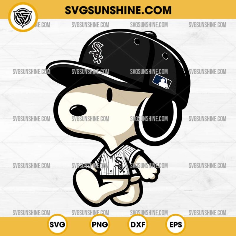 Snoopy Chicago White Sox Baseball SVG PNG DXF EPS