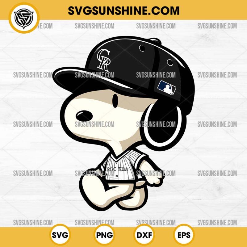Snoopy Colorado Rockies Baseball SVG PNG DXF EPS