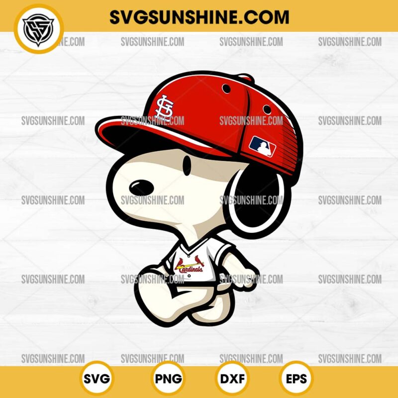 Snoopy St Louis Cardinals Baseball SVG PNG DXF EPS